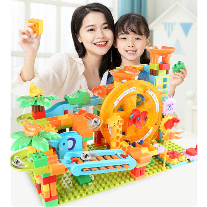 283PCS Large Piano Slide Gear Rolling Wheels Marble Run Building Blocks ...