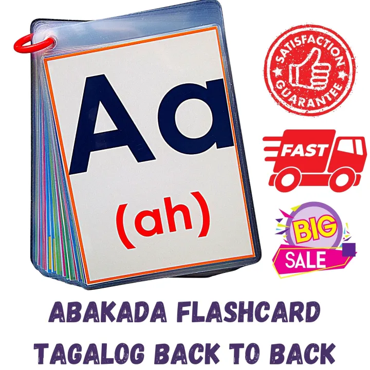Flashcards for kids set ABAKADA SET OF 20PCS A-Y (BACK TO BACK PRINT ...