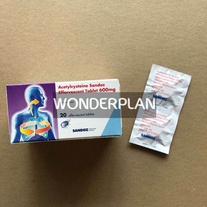 Wonder Plan Acetylcysteine Sandoz Effervescent Tablet 600mg 2s 1Strip ...