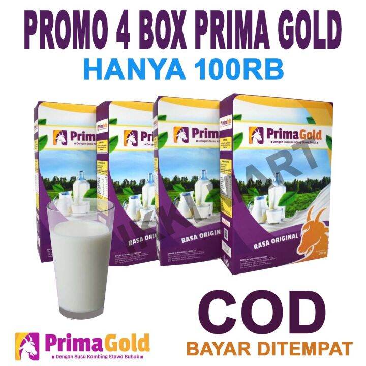 4 BOX SUSU KAMBING ETAWA PRIMAGOLD SUSU PRIMA GOLD BUBUK | Lazada Indonesia