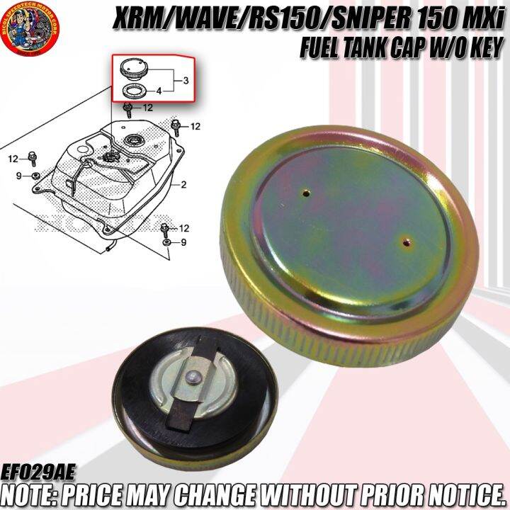 XRM/WAVE/RS150/SNIPER 150 MXi FUEL TANK CAP WITHOUT KEY (EF029AE ...