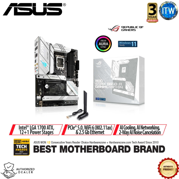 Rog Strix B660-A Gaming WiFi DDR4 - In® B660 LGA 1700 ATX Motherboard ...