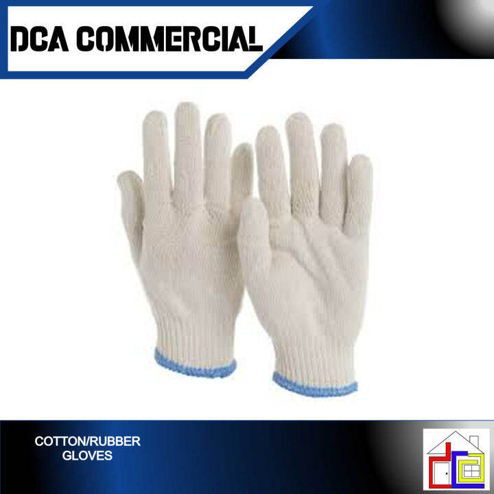 COTTON/ RUBBER Protective Gloves PER PAIR for Construction Projects ...