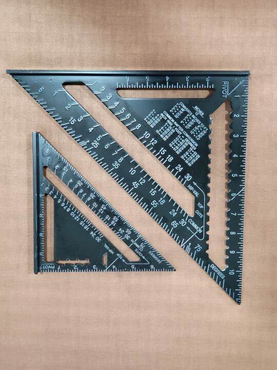 PIVOT ฉากวัดไม้ ฉาก เหล็กฉาก สามเหลี่ยม SPEED SQUARE 7นิ้ว และ 12นิ้ว ...