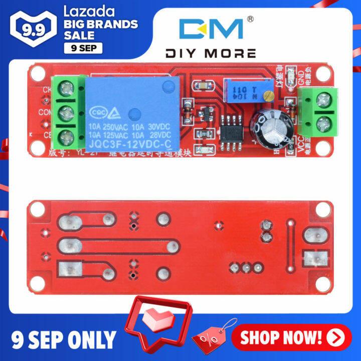 Original diymore DC 5V 12V time delay relay NE555 time shield relay ... Original diymore DC 5V 12V time delay relay NE555 time shield relay ...