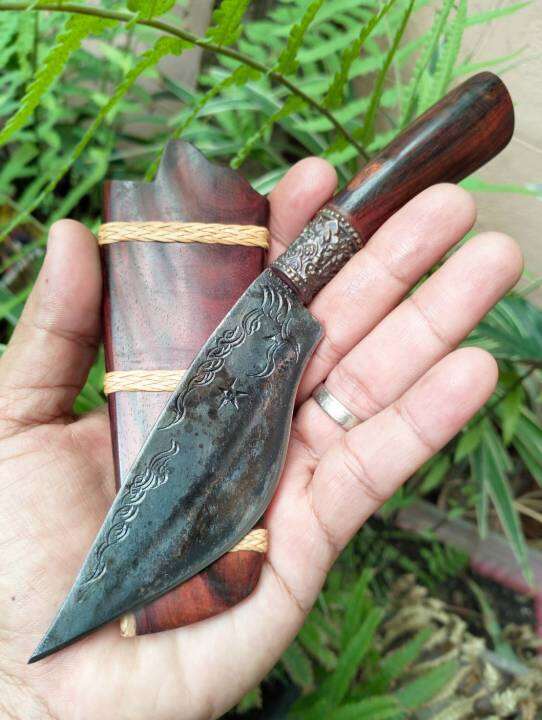 มีดเหน็บ มีดอีเหน็บ อีเหน็บ (E-Nep) เหน็บสั้น มีดหมอ มีดพก มีดเดินป่า ใบ 4.2” SUP9 ตีร้อนชุบแข็ง ...