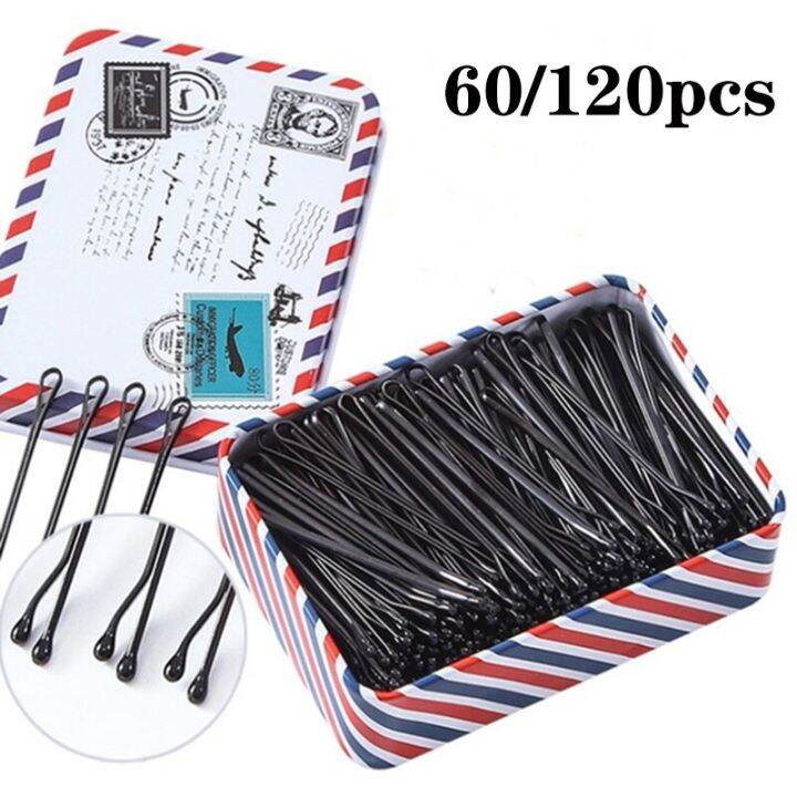 120Pcs Black Small Clip Hair Clip Hairpin Korean Simple Black Wire Hair ...