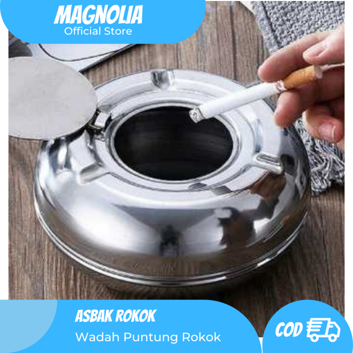 Asbak Rokok Stainless Steel Murah Lengkap Dengan Penutup | Lazada Indonesia