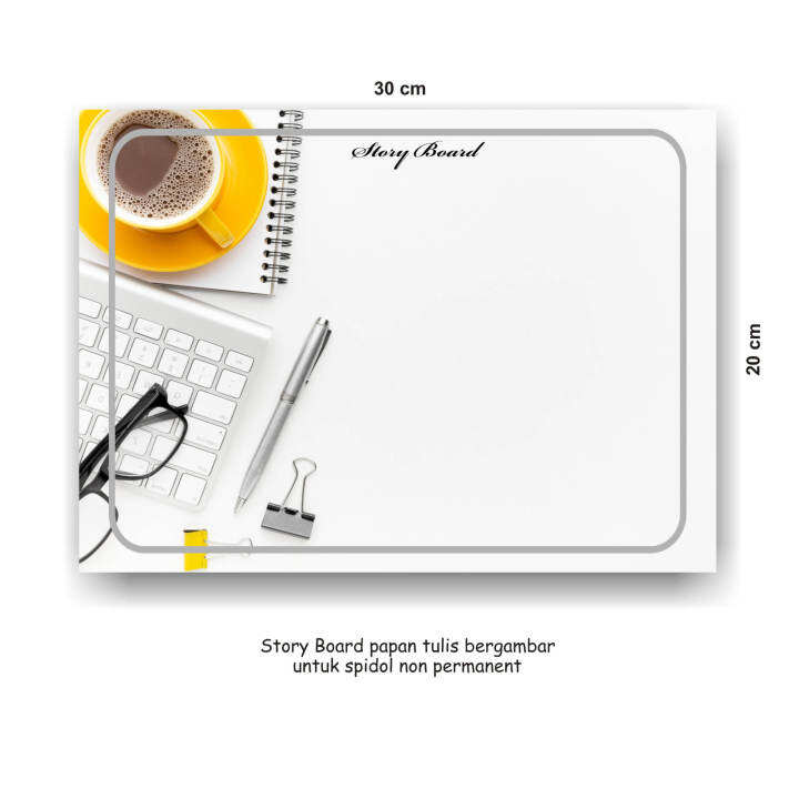 White Board Frame Outlet Papan Tulis White Board Bermotif Gambar Hiasan ...