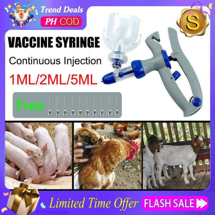 1ML/2ML/5ML Injection Poultry Adjustable Automatic For Chicken Duck Pig ...