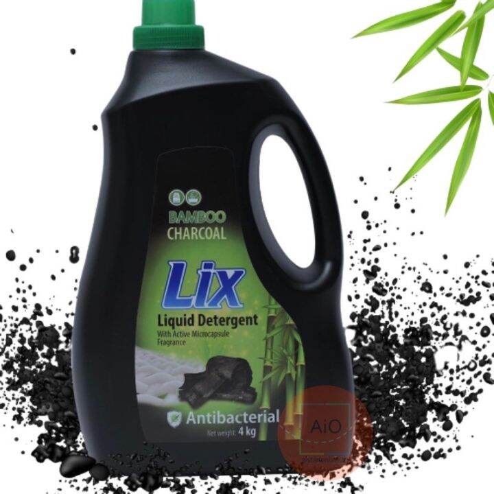 qoqheg29ha367 Lix Liquid Detergent Bamboo Charcoal 4Kg (free 6 Sachets ...