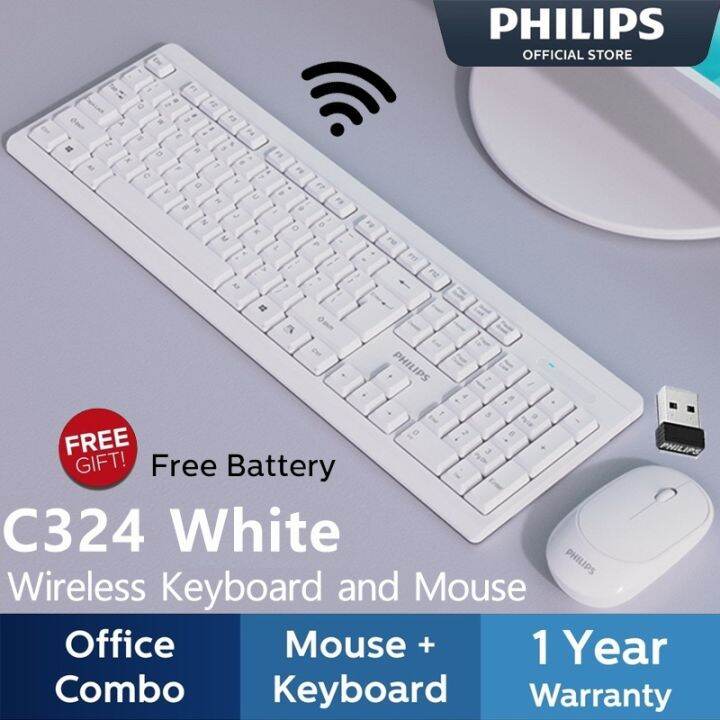 Philips Original C354 C315 Wireless Keyboard and Mouse Combo Set For PC Computer Laptop Ultra ...