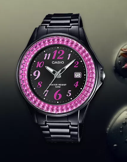 นาฬิกา Casio รุ่น LX-500H-1B นาฬิกาสำหรับคุณผู้หญิง สายเรซิ่น สีดำ ...