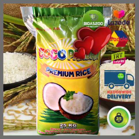 (Nationwide Delivery) BIGAS2GO Laz Mall Coco Pandan Premium Rice 25kg ...