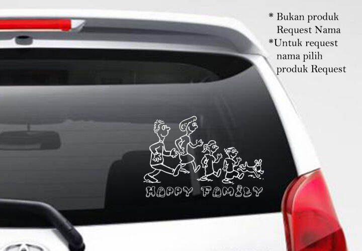 Sticker Mobil/Cutting Sticker Body Mobil Happy Family 1 | Lazada Indonesia