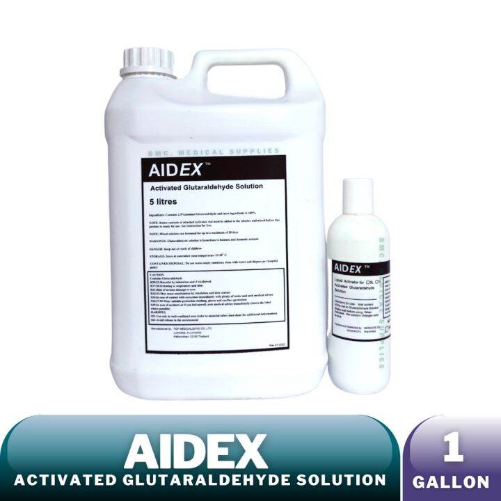 【READY STOCK】 Aidex Activated Glutaraldehyde Solution Cidex (Gallon ...