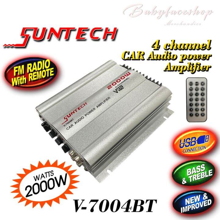 Hot zhij16420 SUNTECH CAR AUDIO POWER AMPLIFIER 4 Channel | Lazada PH