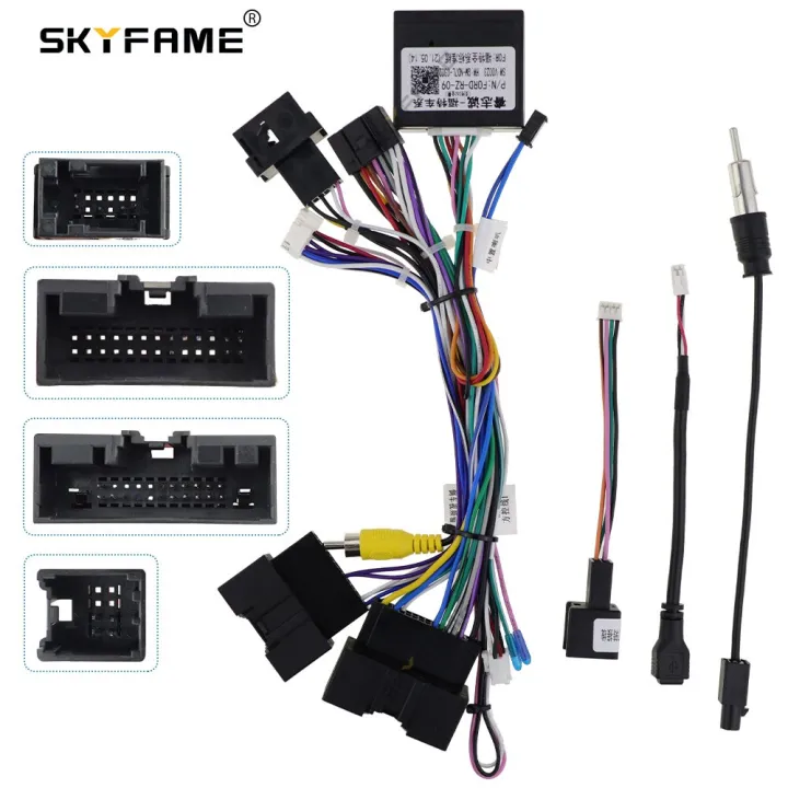 SKYFAME 16Pin รถวิทยุสายรัดอะแดปเตอร์ C An BUS กล่องสำหรับฟอร์ดโฟกัส ...