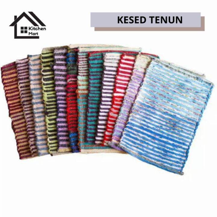 Kesed Tenun Keset Tenun Garis Pelangi Lap Garis Murah | Lazada Indonesia