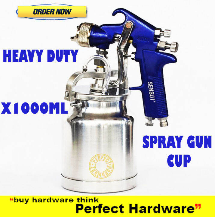 SENSUI 1000cc Heavy Duty Spray Gun Cup Air Pressure Industrial Paint ...