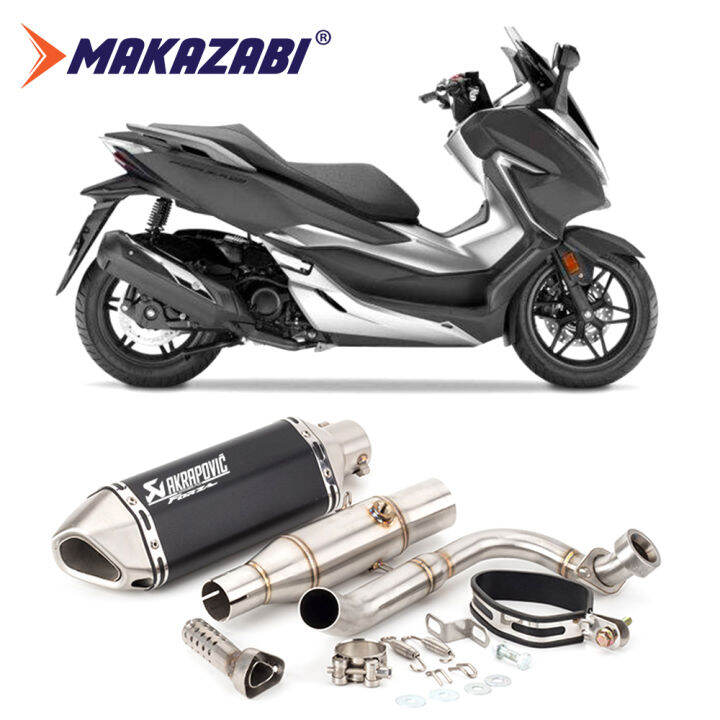 Full System Motorcycle Exhaust For HONDA FORZA 300 Modified Carbon ...