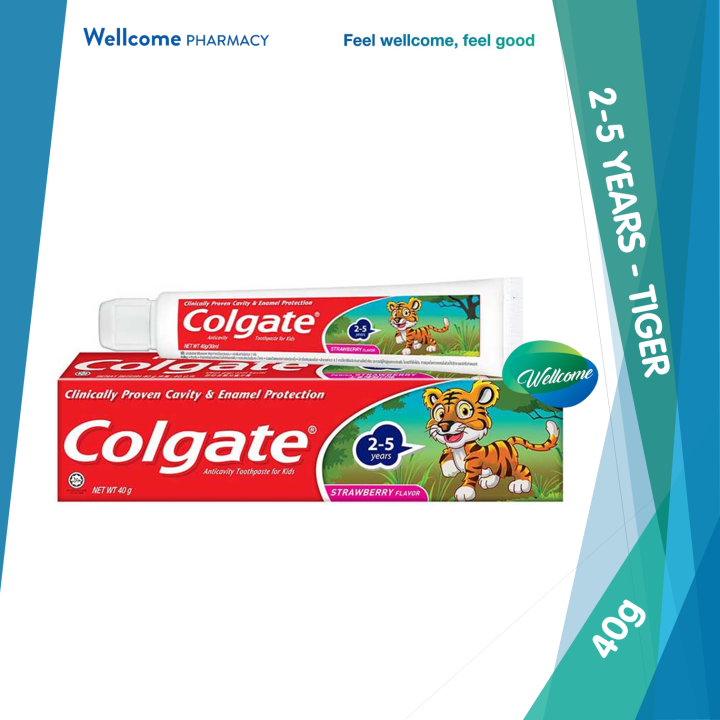 Colgate Anti-Cavity Toothpaste for Kids Strawberry Flavour - Tiger ...