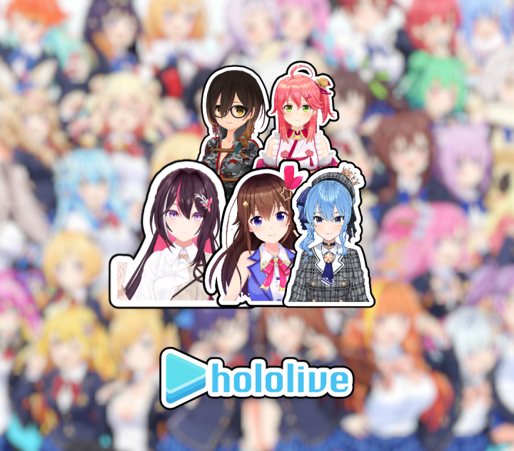 Hololive Portrait Vinyl Stickers || 0 Gen, 1st Gen, 2nd Gen, Gamers ...