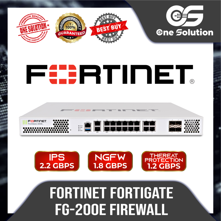 Fortinet FortiGate FG-200E Firewall - 2 WAN Port, 2 DMZ Port, 2 Mgmt ...