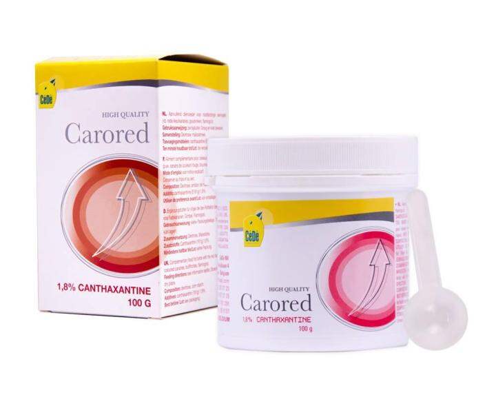 CeDe Carored อาหารเสริมนก เร่งสีแดง นกคีรีบูน บูลฟินซ์, ฟลามิงโก้ ...