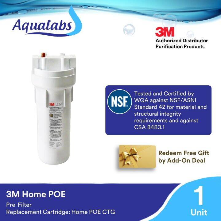 3M Whole House Water Filter Home POE / Point Of Use Pre Filter / 3WH ...