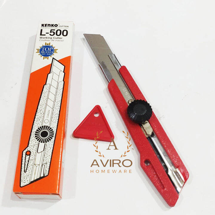 Cutter KENKO L-500 Pisau Cutter Besar Bahan Plastik Tebal | Lazada ...