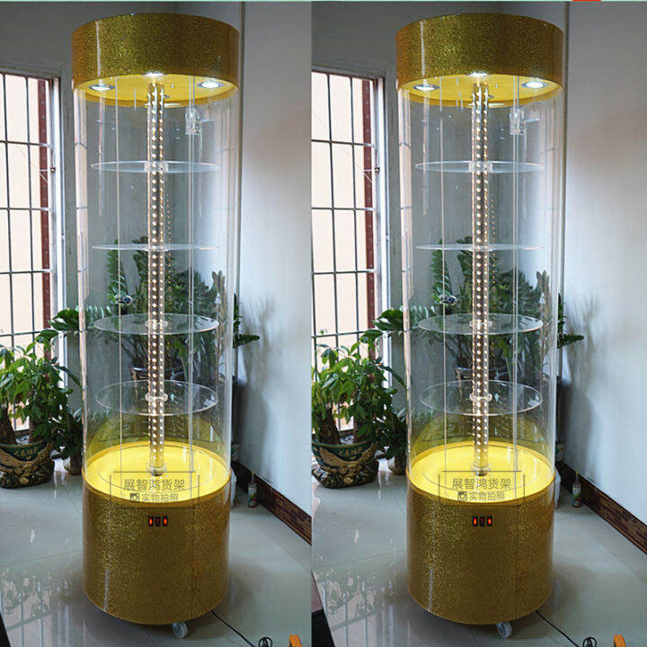 Round display case acrylic hand-held display stand jewelry gift ...