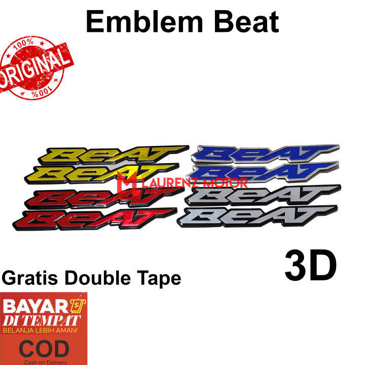Emblem Beat 3D Logo Sticker Sepasang Kanan Kiri Honda | Lazada Indonesia