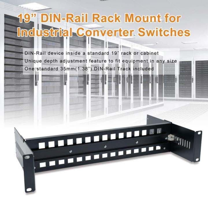 [COD]19นิ้ว Rackmount Din Rail Kit อลูมิเนียมความแข็งแรงสูงปรับ Rack ...