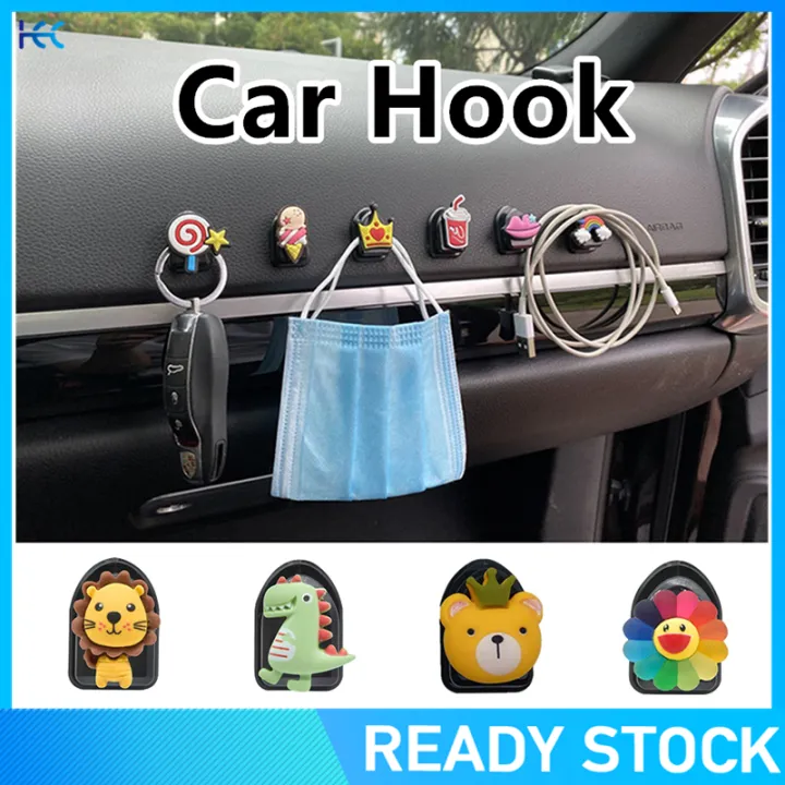 【Ready Stock】Car hook Creative cute car sticky multifunctional mini ...