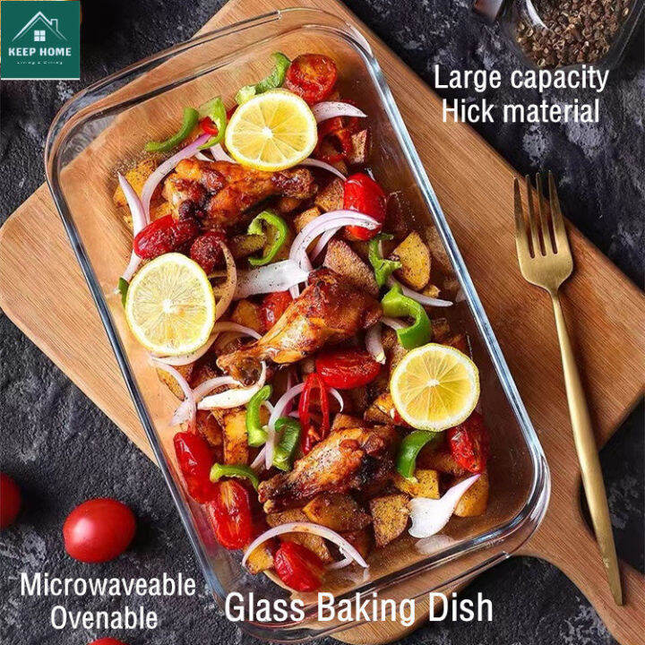 Keep Home Rectangular Oblong Baking Dish Pan Oven Dish Plates Microwave ...