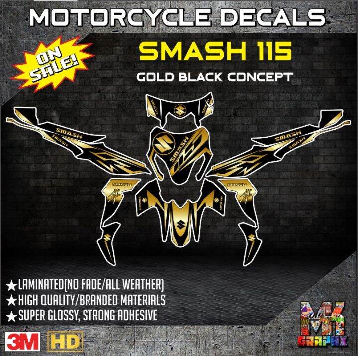 SUZUKI SMASH 115 FULL BODY DECALS DECALS STICKERS VINYL HIGH QUALITY ...