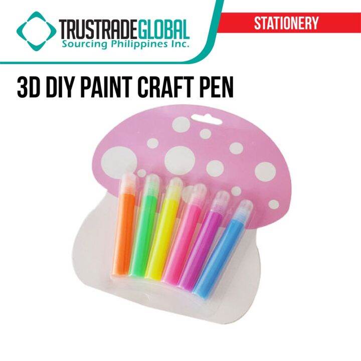 3D DIY Paint Craft Pen Art Supplies Red Puffy Paint Puffy Paint Set ...