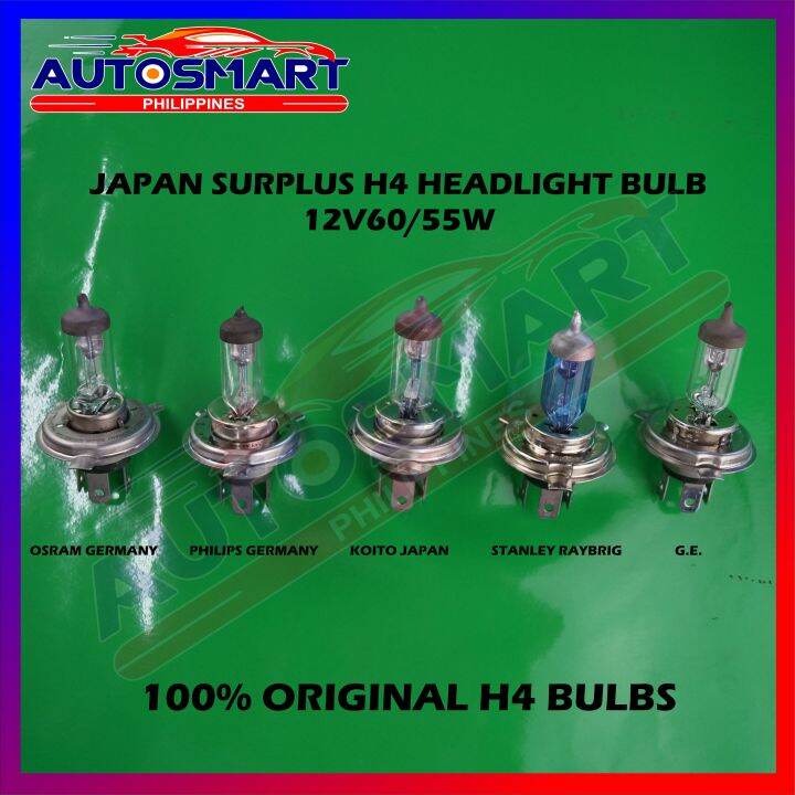 Japan Surplus H4 Bulbs 12Volts 55/60Watts 100% Original | Lazada PH