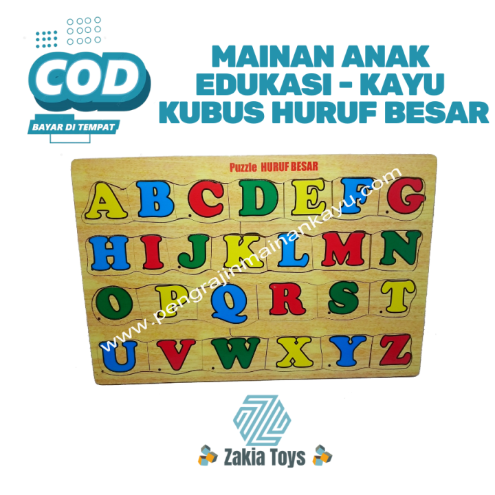 Mainan EDUKASI ANAK | Puzzle HURUF BESAR | Lazada Indonesia