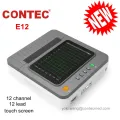CONTEC E12 New Digital 12 Channel 12 lead Touch ECG Electrocardiograph, Interpretation with PC ...