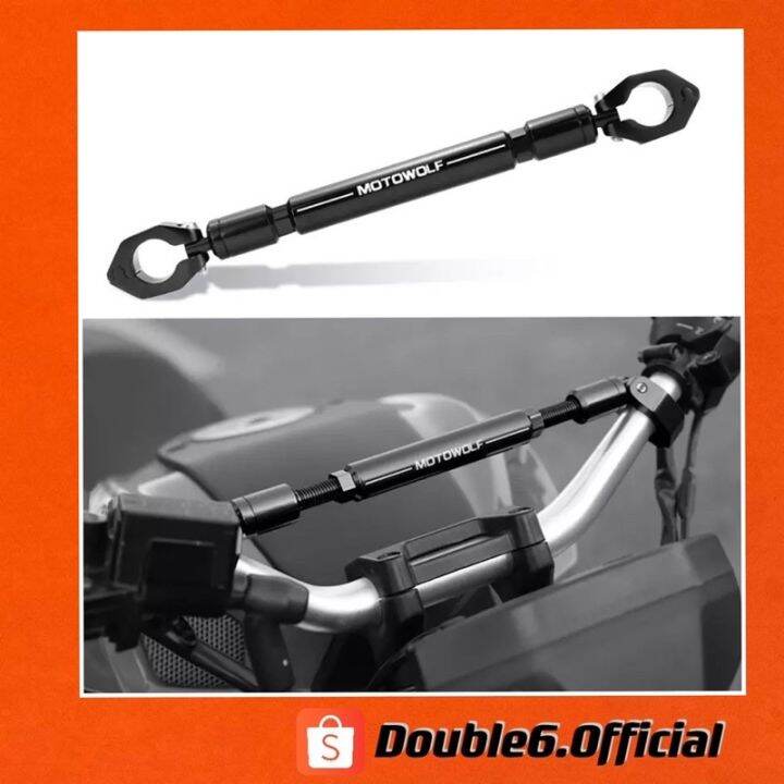 MOTOWOLF Motorcycle Handlebar Cross Bar Universal CNC Aluminum 7/8 ...