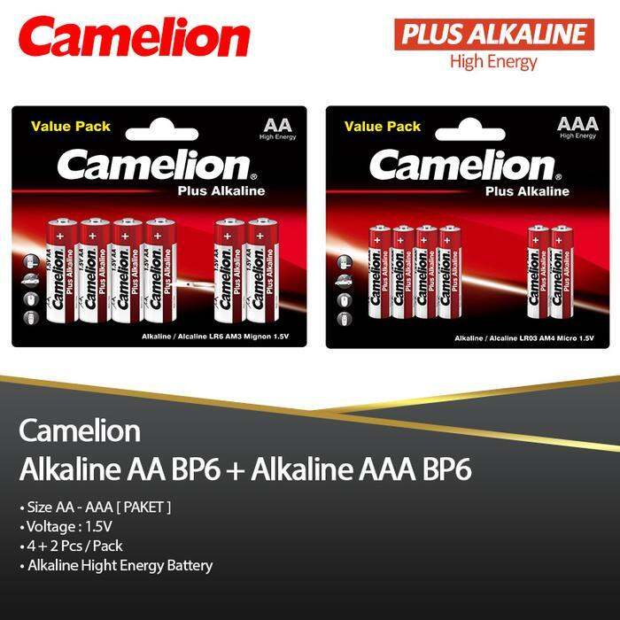 Camelion Alkaline A2 Bp6 Dan Camelion Alkaline A3 Bp6 | Lazada Indonesia