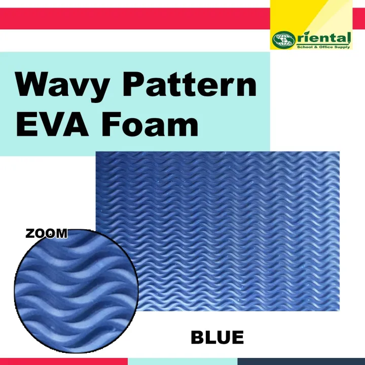 1 piece Eva Foam Wavy Pattern - Rubber Foam Sheets Diagonal Wave ...