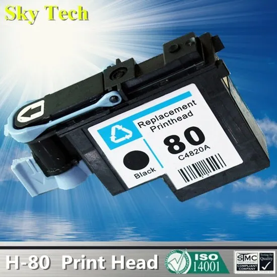 หัวพิมพ์ผลิตใหม่คุณภาพสำหรับ HP80 BK ต่ออายุ C4820A สำหรับเครื่องพิมพ์ ...