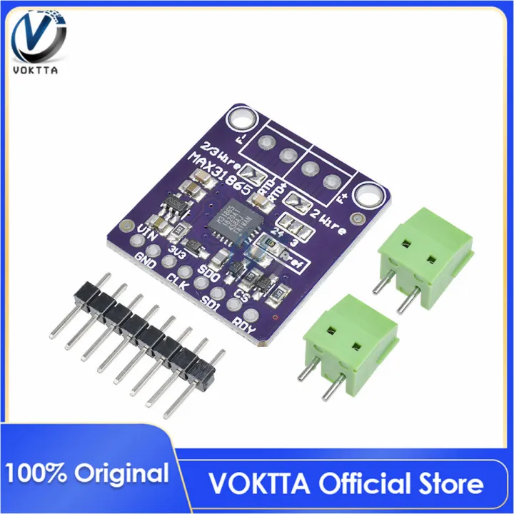 Original Voktta Pt100 Max31865 Rtd Temperature Thermocouple Sensor Amplifier Board Module Spi