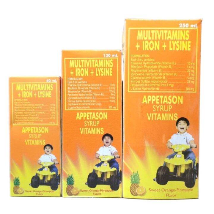 COD APPETASON Multivitamins Iron lysine 60mL - 120mL 250mL syrup ...