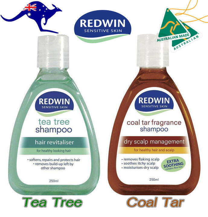 Redwin Tea Tree Shampoo 250ml, Redwin Coal Tar Shampoo 250ml แชมพูขจัด ...