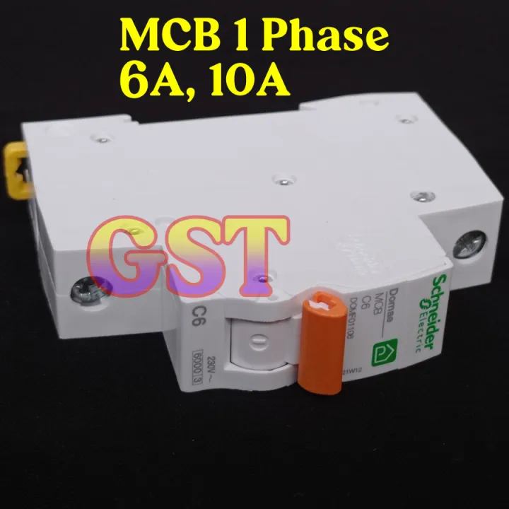 MCB Schneider 4A 6A 10A 1 phase DOMF01110 DOMF01106 | Lazada Indonesia