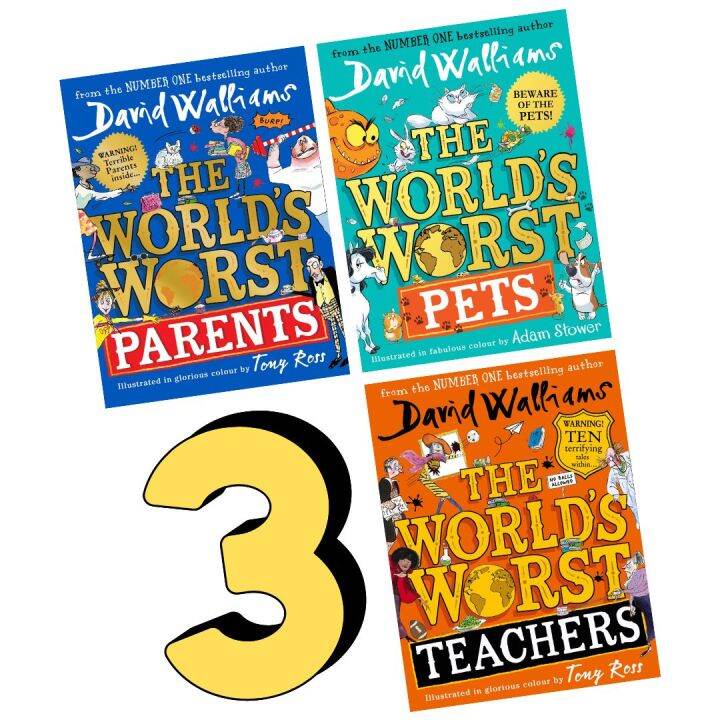 The World's Worst Teachers / Parents / Pets (3 Books - NO BOX - brand ...